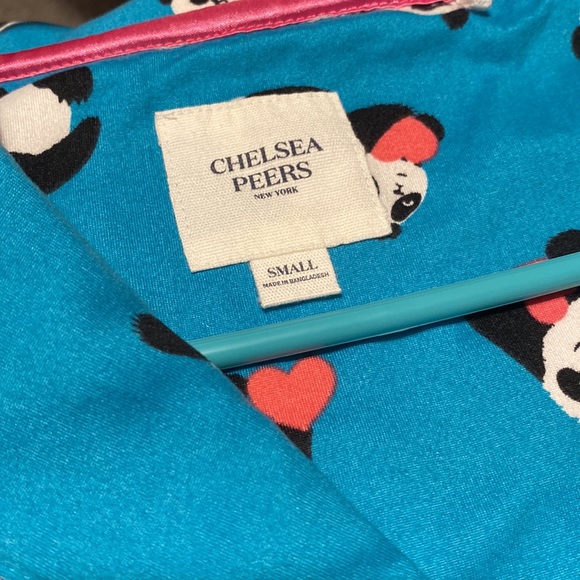 Chelsea Peers | Tops | Chelsea Peers Blue Panda Hearts Pajama Top ...